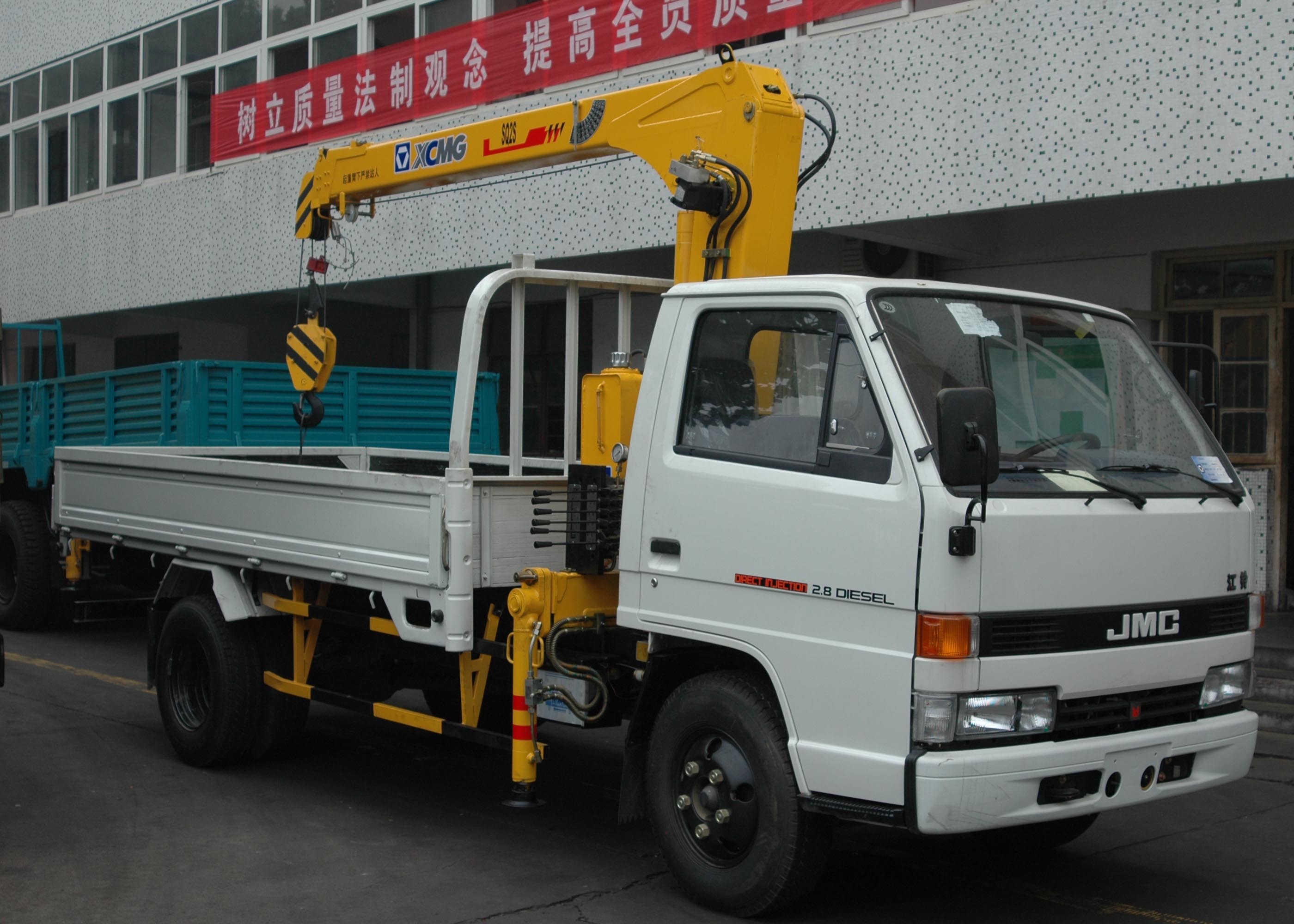 Telescopic Boom Truck Mounted Crane, Transportasi Lorry Mounted Crane